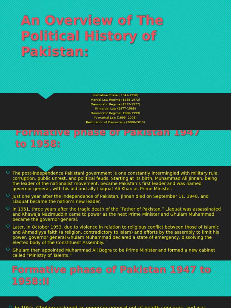 Chap 6 An Overview of The Political History of Pakistan | PDF | Nawaz ...
