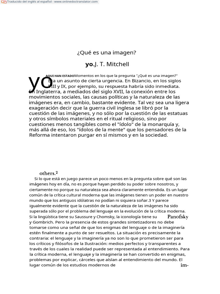 Mitchell WJT 1984 What Is An Image - En.es | PDF | Imagen | Mente