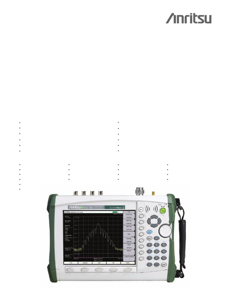 2726CB - Spectrum Portatil - Anritsu | PDF | Bandwidth (Signal Processing) | Modulation