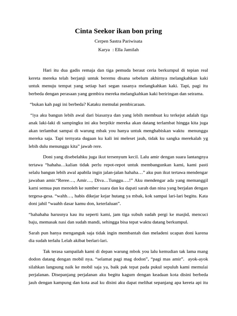 Cinta Seekor Ikan Bon Pring | PDF