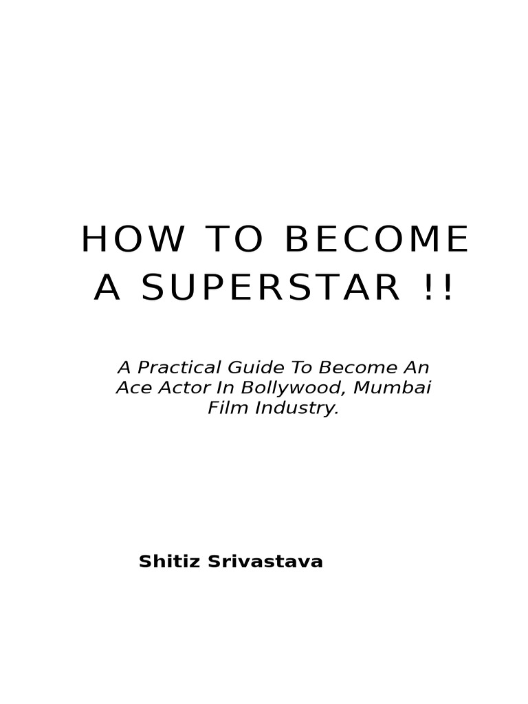 How To Become A SUPERSTAR !! | PDF