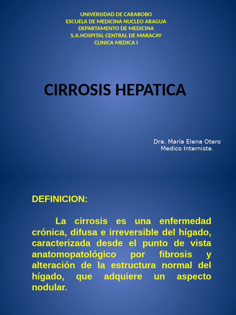 Cirrosis Hepática: Definición y Tratamiento | PDF