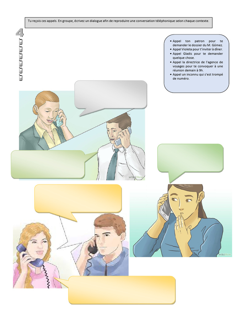 Diálogo sobre llamadas telefónicas comunes | PDF