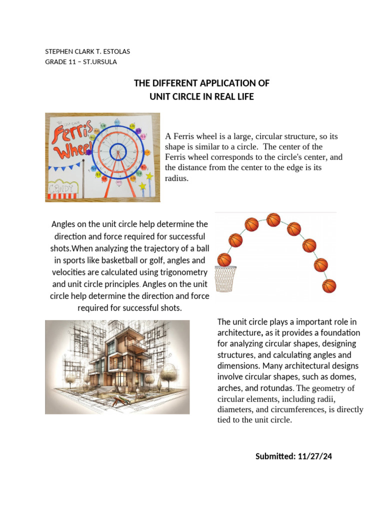 Unit Circle Applications in Real Life | PDF