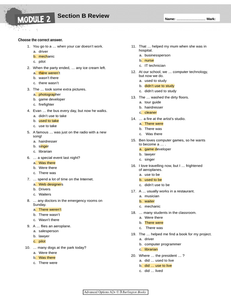 02AdvOptions A2Plus M2 SecB | PDF