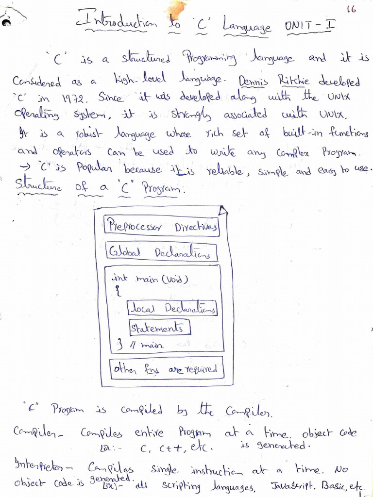 UNIT-1 Introduction To C | PDF