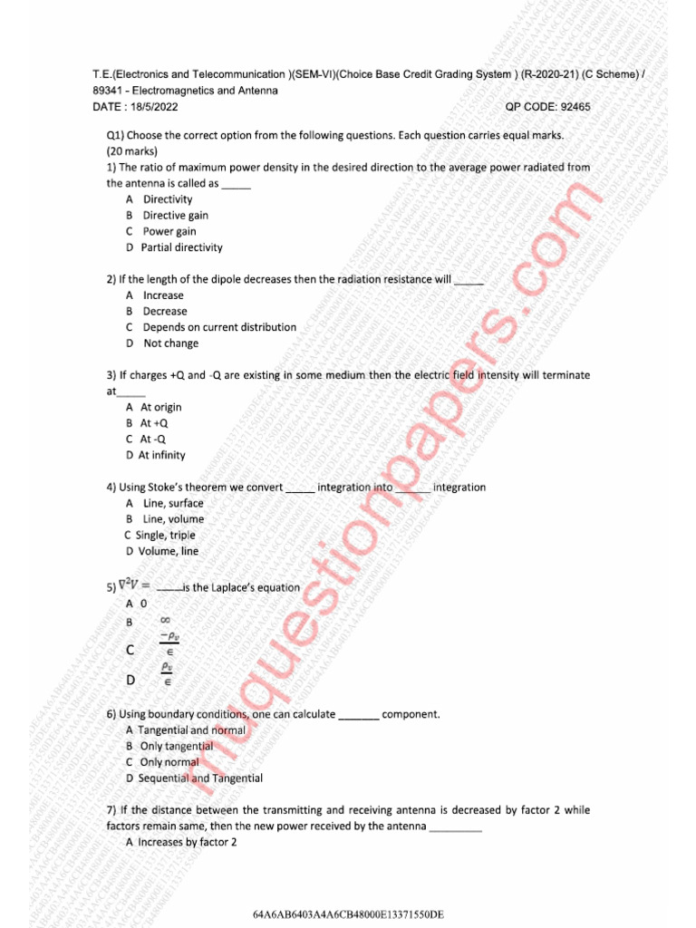 Ema Pyq Merged | PDF | Materials Science | Radio Technology