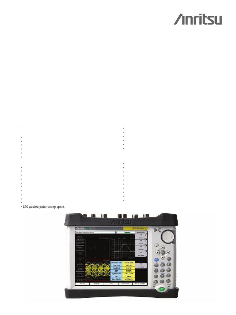 S412E - LMR Master - Anritsu 11410-00482D | PDF | Radio | Radio Technology