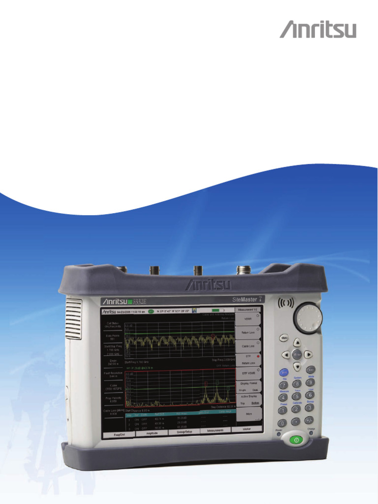 S332E - Site Master - Anritsu 11410-00516D | PDF | Cable Television | Antenna (Radio)
