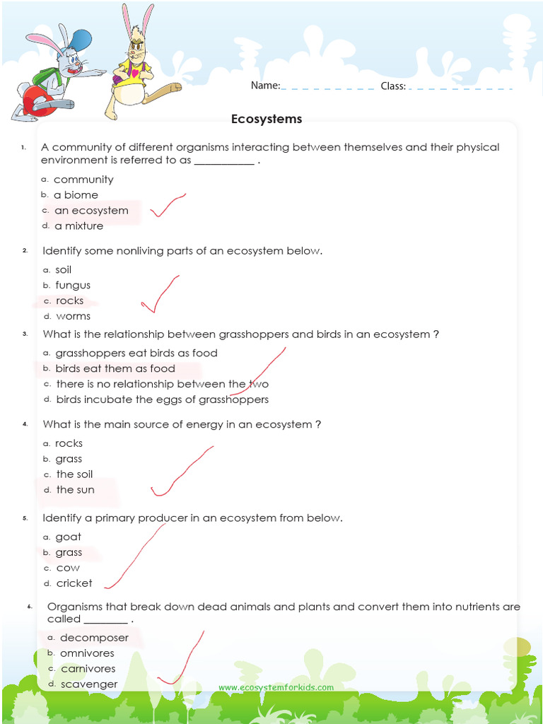 Ecosystem Mcq Pdf