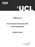 Lower Limb Neurological Examination OSCE Checklist Geeky Medics | PDF | Human Leg | Neurology