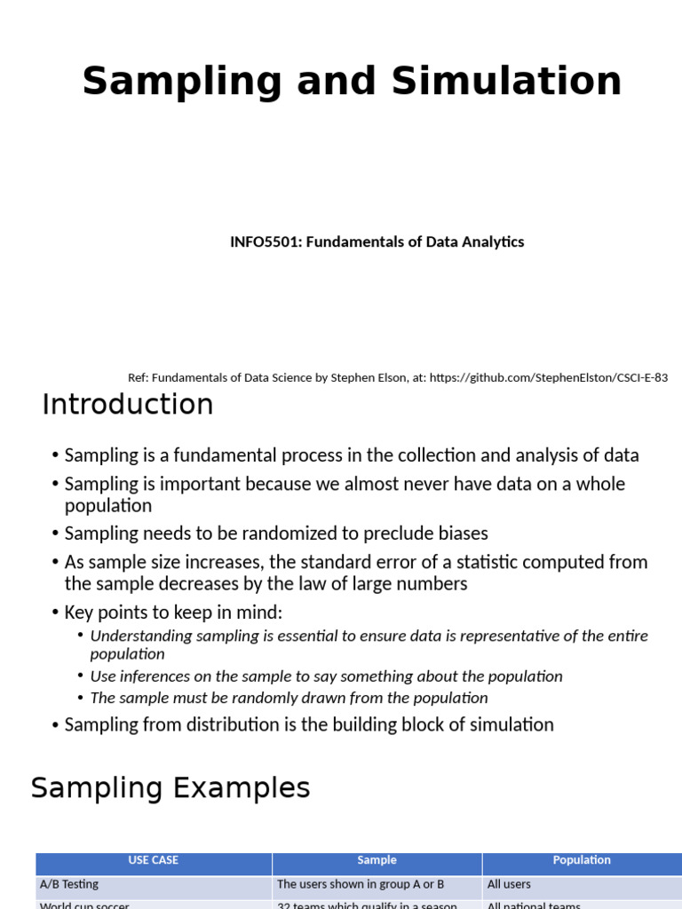 L4 Sampling | PDF | Sampling (Statistics) | Standard Error