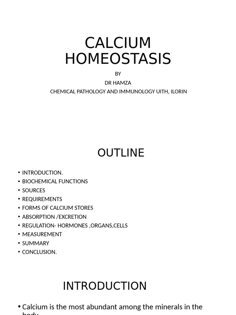 Calcium Homeostasis | PDF | Bone | Calcium
