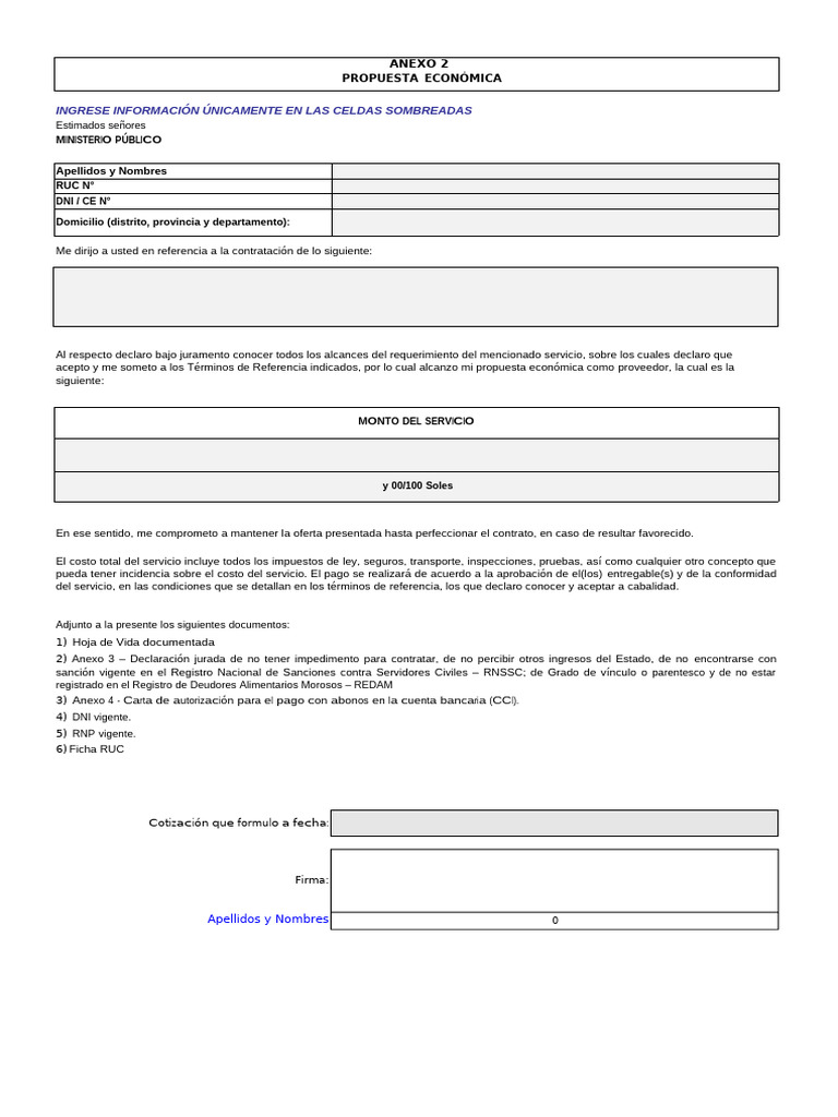 Anexos 2, 3 Y 4 | PDF