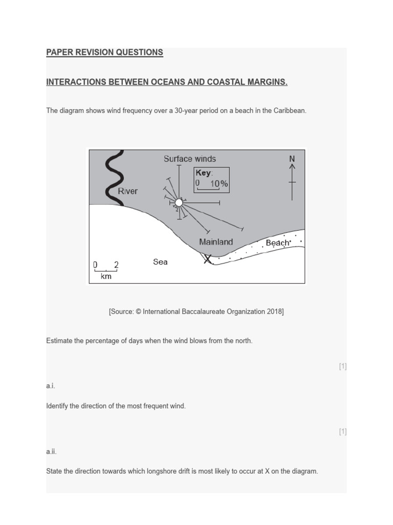 Geography Revision Questions | PDF | Coast | Oceans