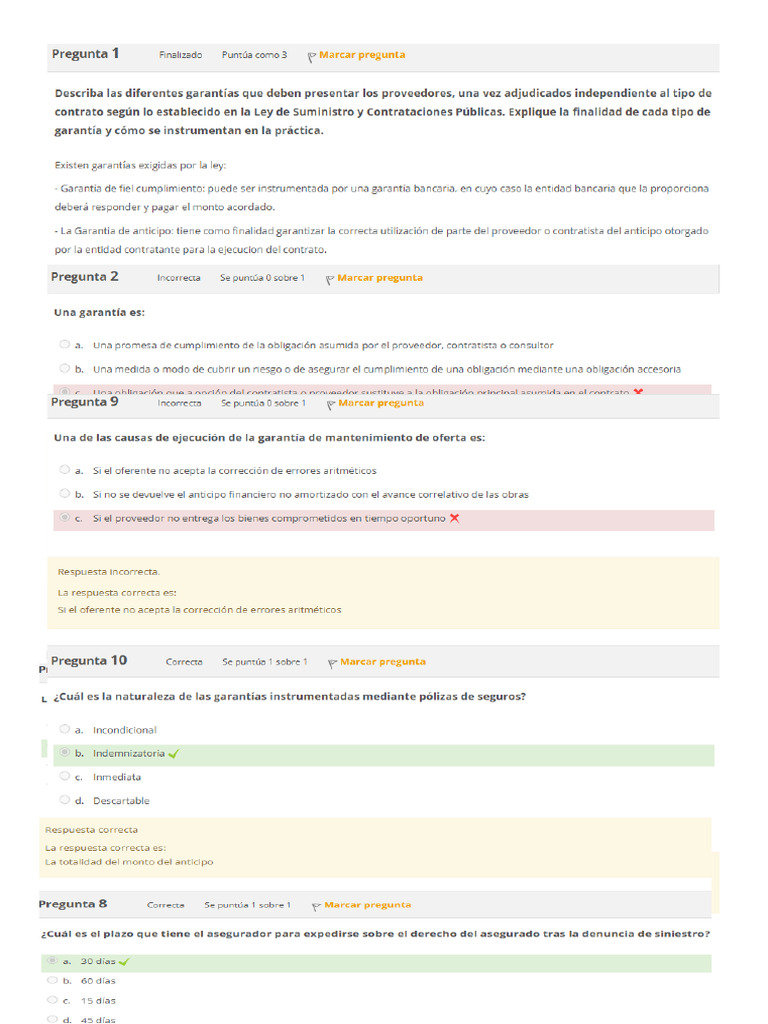 Cuestionario Unidad 1 - Lección 5 | PDF