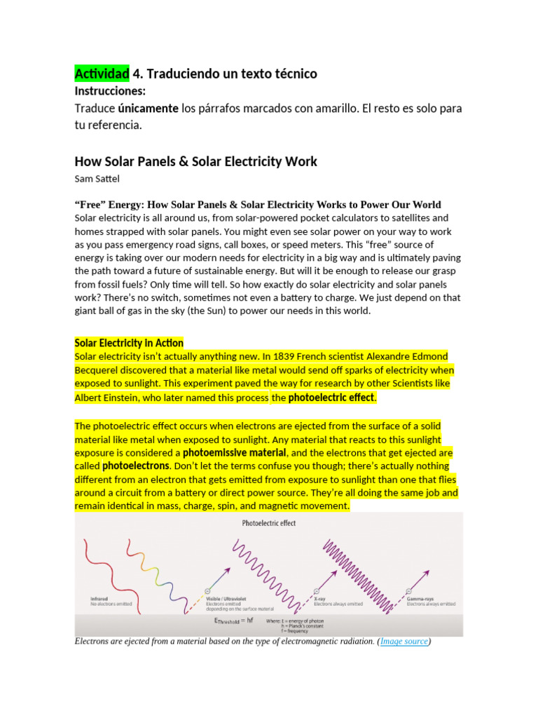 How Solar Panels and Solar Electricity Work - Erika Mora Lara | PDF ...