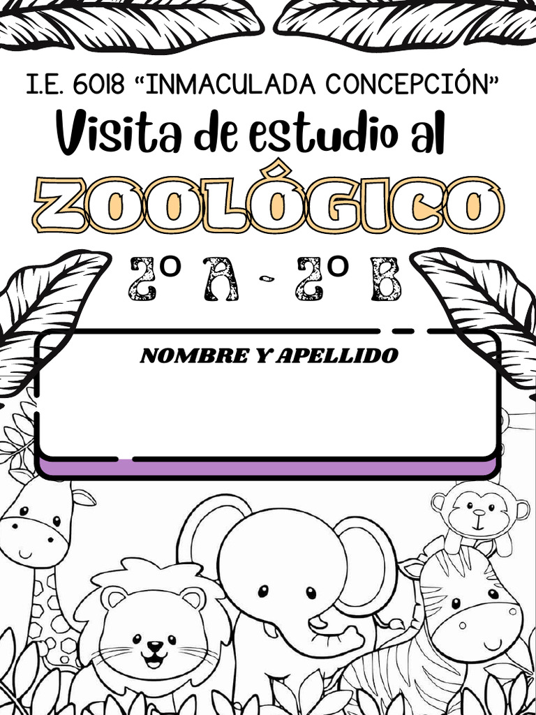 Folleto Vamos Al Zoológico | PDF