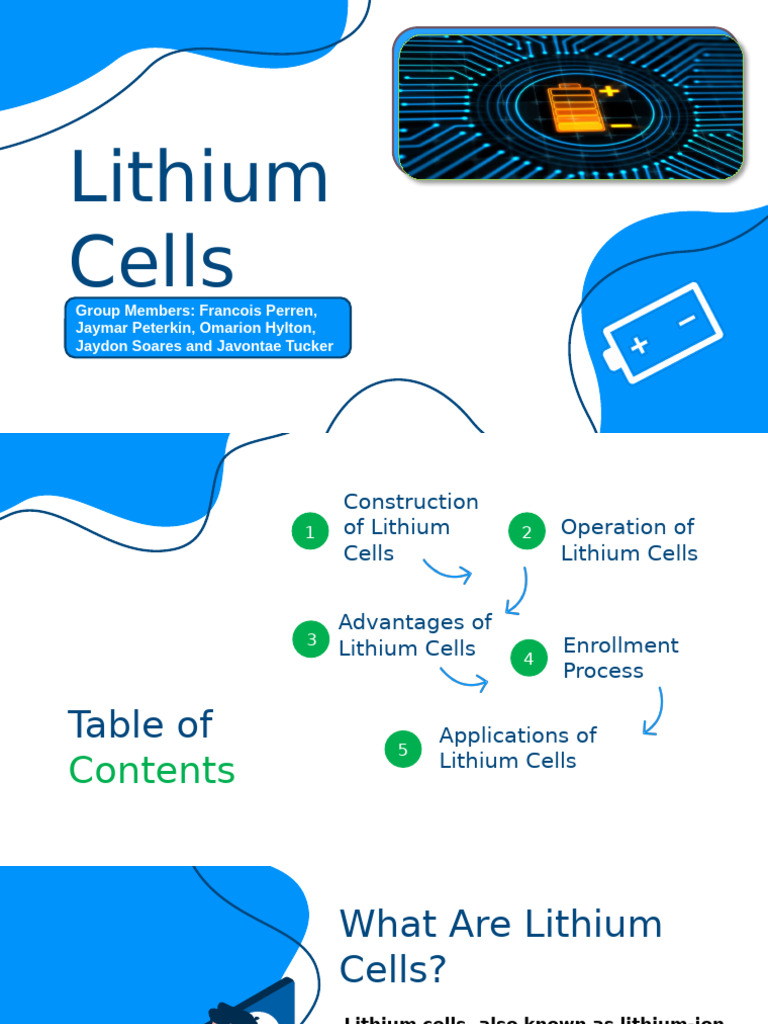 Lithium Cells | PDF | Lithium Ion Battery | Rechargeable Battery