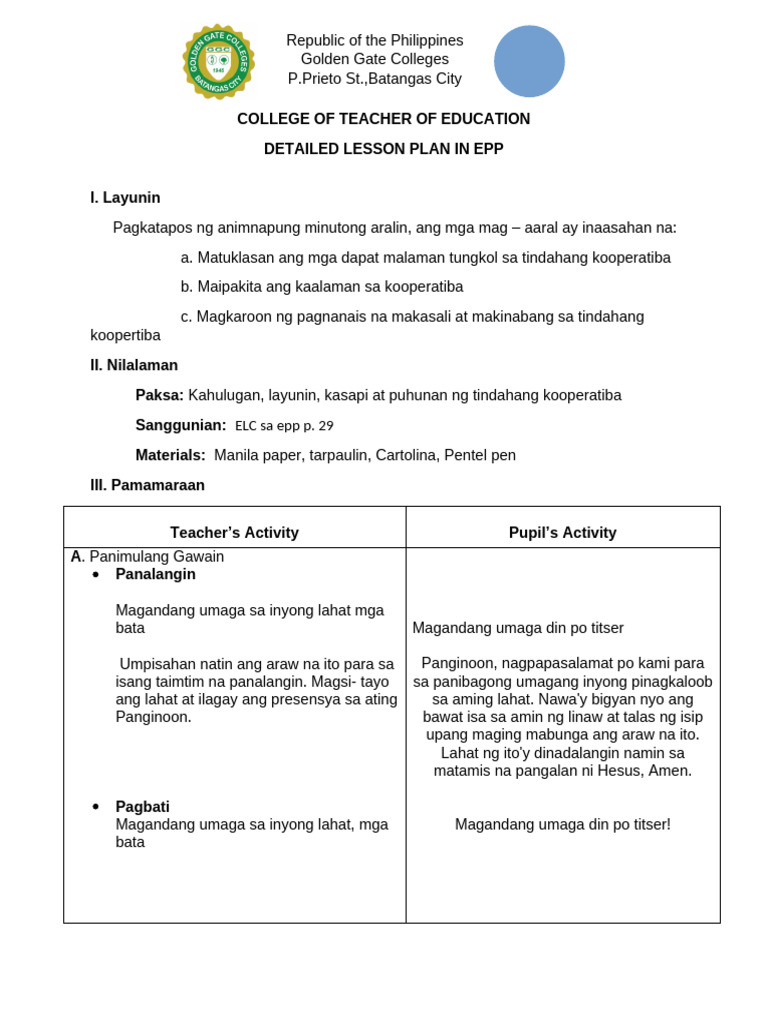Epp Lesson | PDF