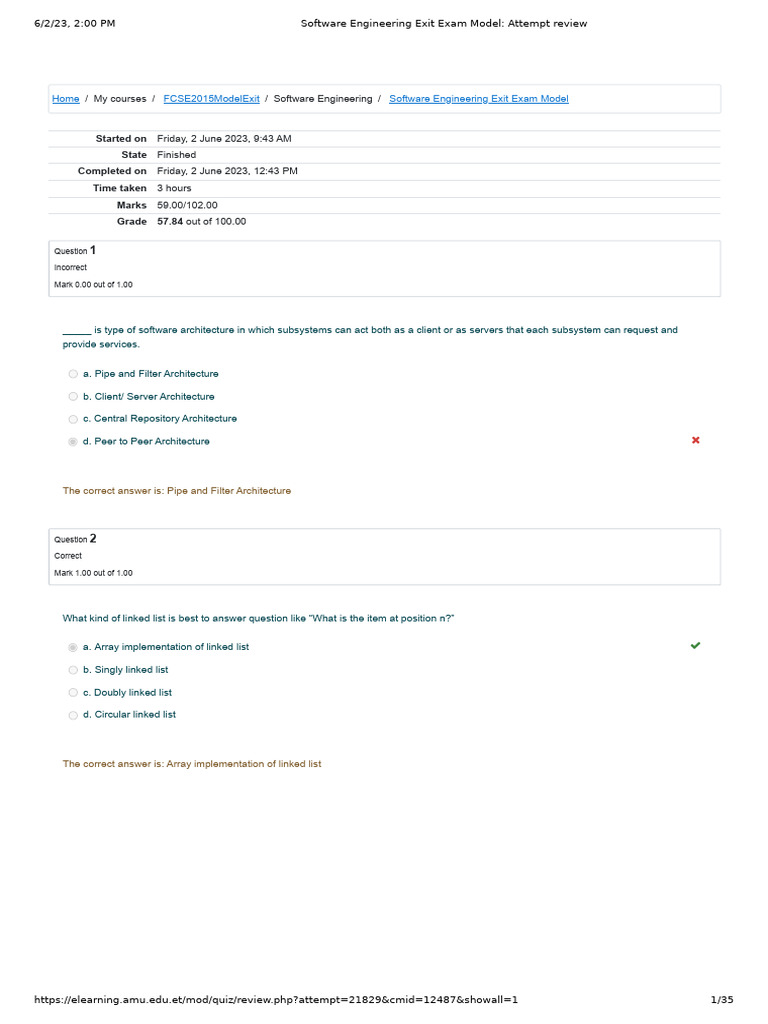 Exit Exam Model Pdf Method Computer Programming Artificial Intelligence