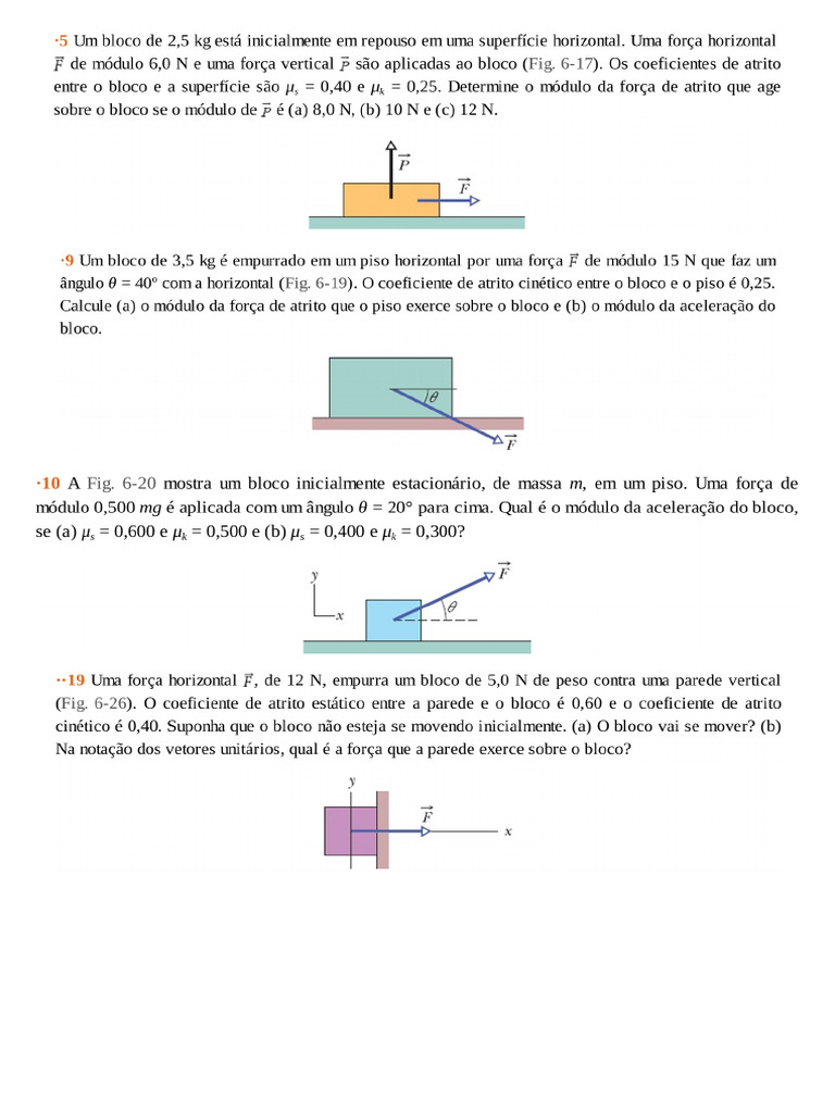 Exercícios Cap 6 Fisica | PDF
