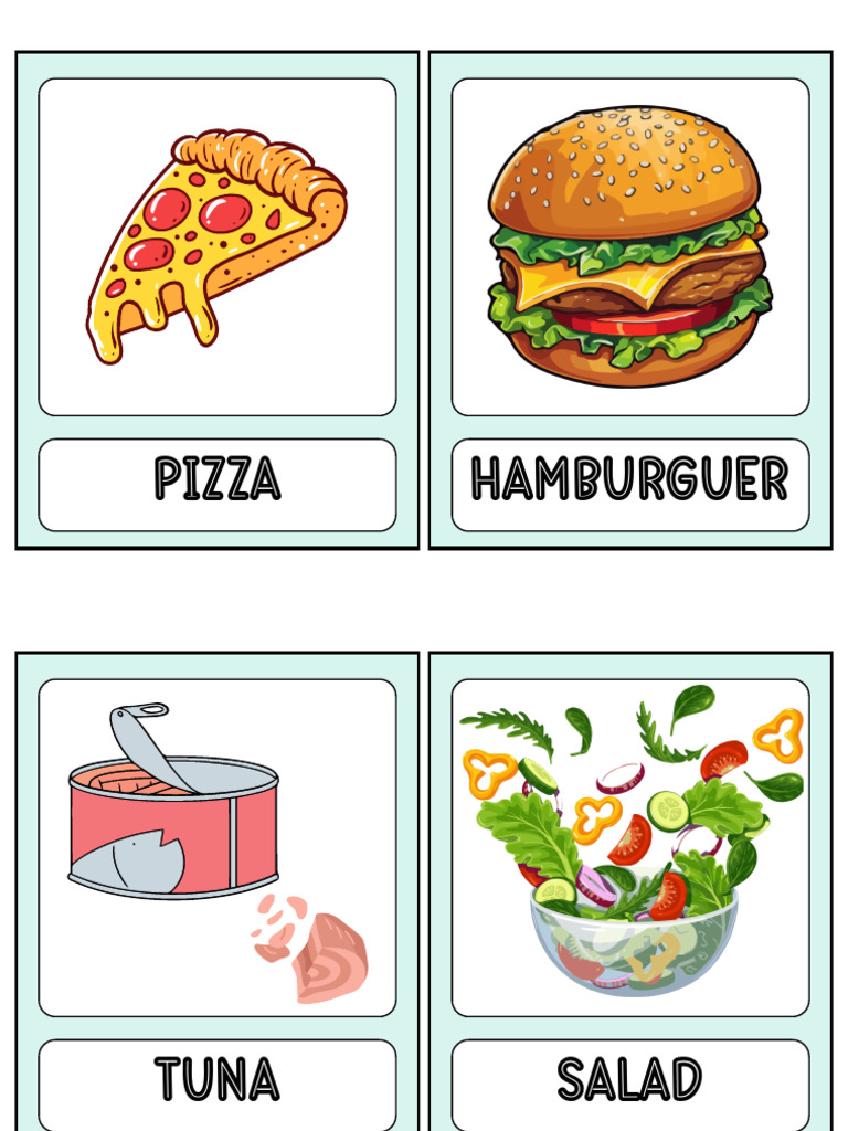 Flashcards Food | PDF
