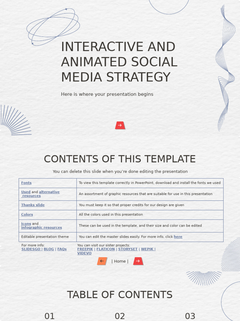 Interactive and Animated Social Media Strategy by Slidesgo | PDF ...