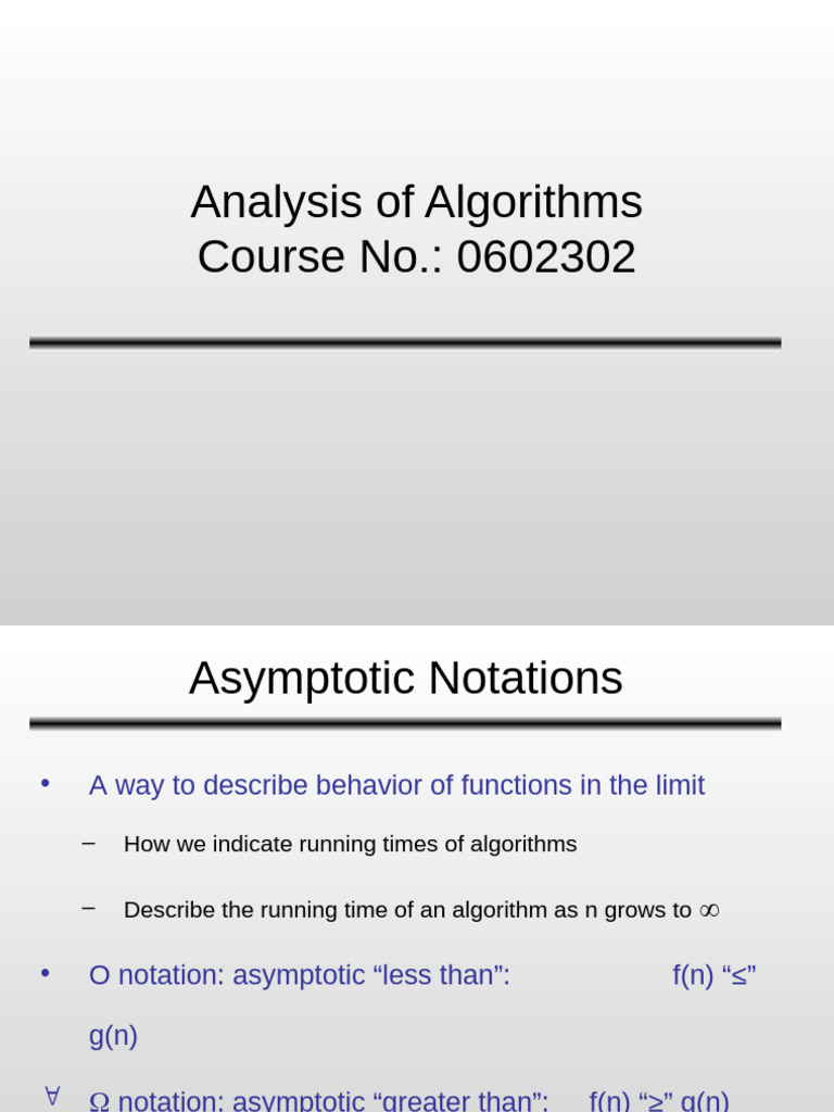 Chapter 2 - Asymptotic Notations | PDF | Logarithm | Mathematics