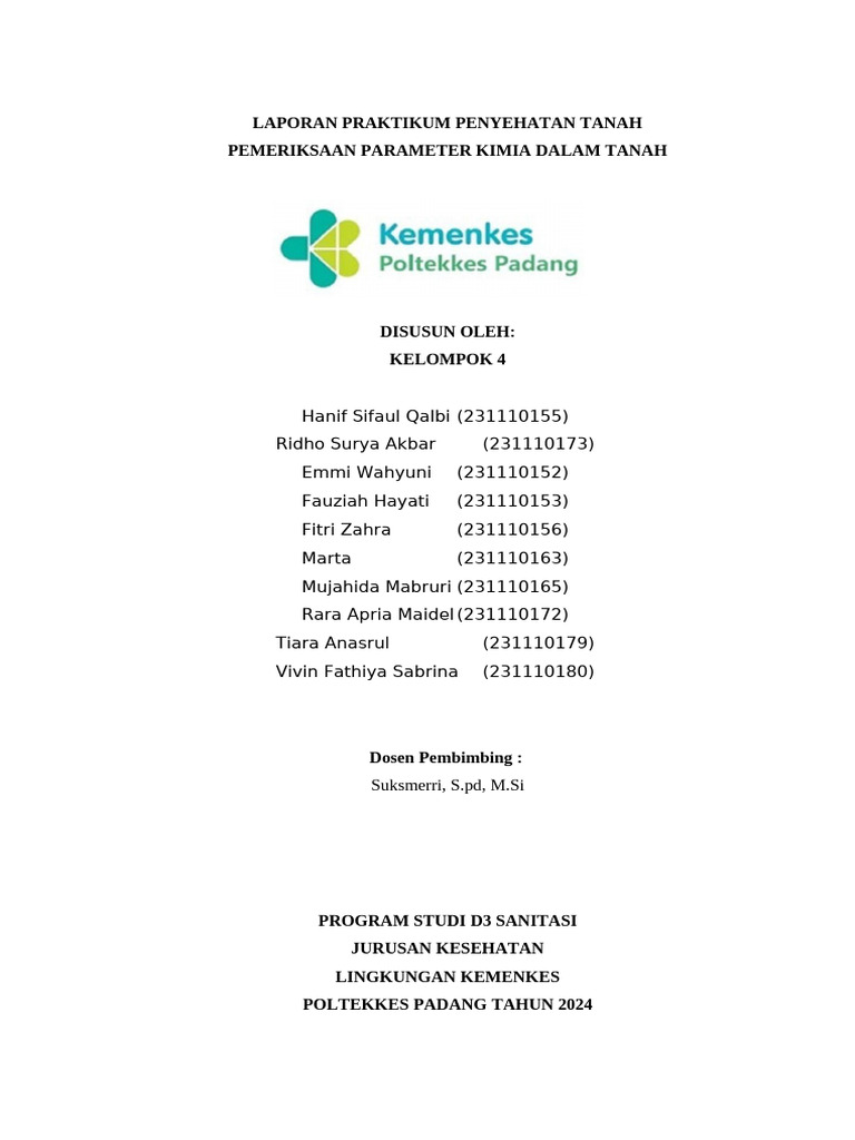Laprak Kimia Tanah Kel 4 Final | PDF