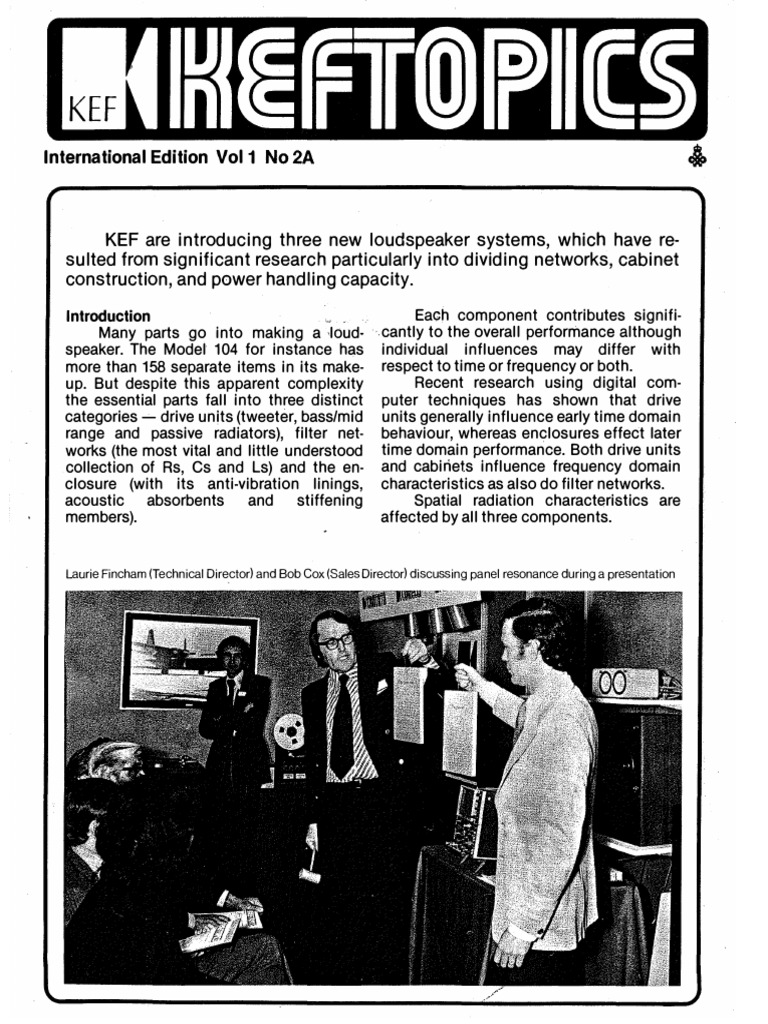 KEF Topics Compilation | PDF | Loudspeaker | Electronic Filter