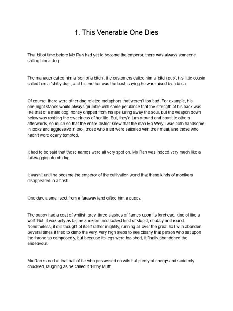 This Venerable One Dies | PDF