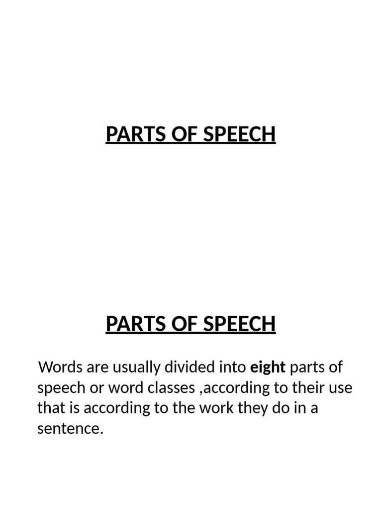 (Lecture 1&2) Parts of Speech | PDF | Noun | Part Of Speech (Lecture 1&2) Parts of Speech | PDF | Noun | Part Of Speech