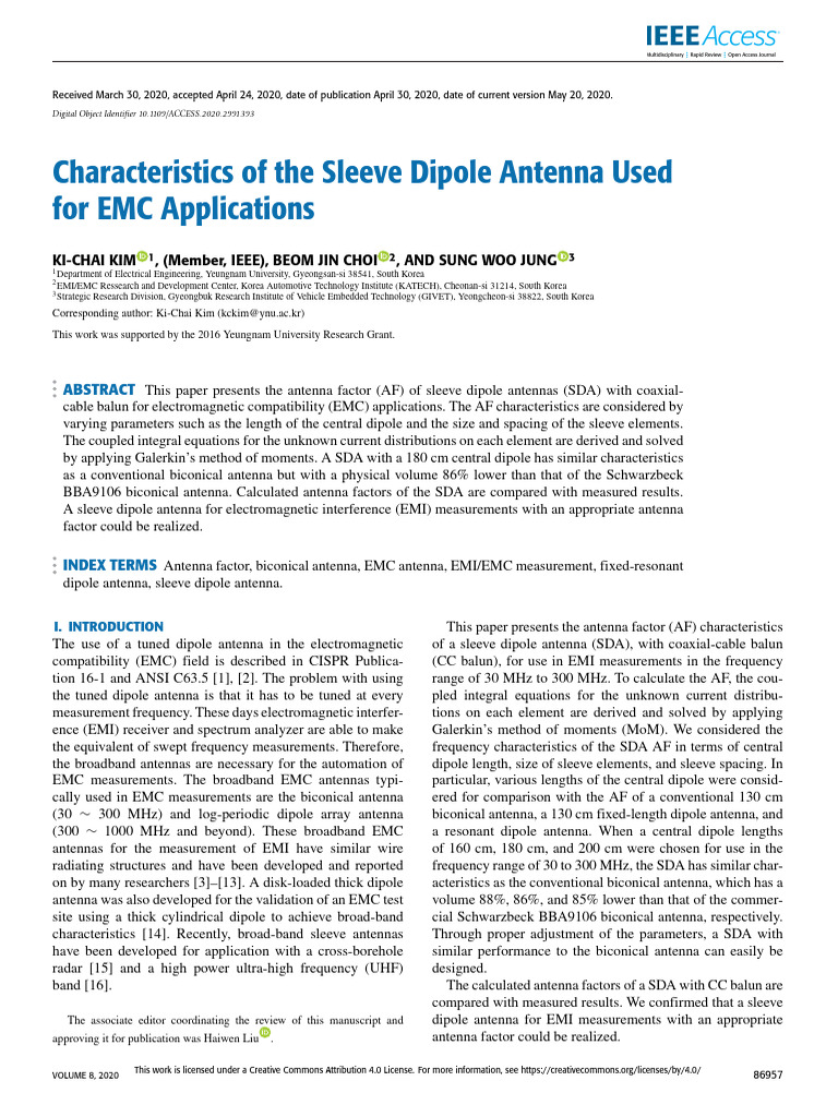 Characteristics - of - The - Sleeve - Dipole - Antenna - Used - For ...