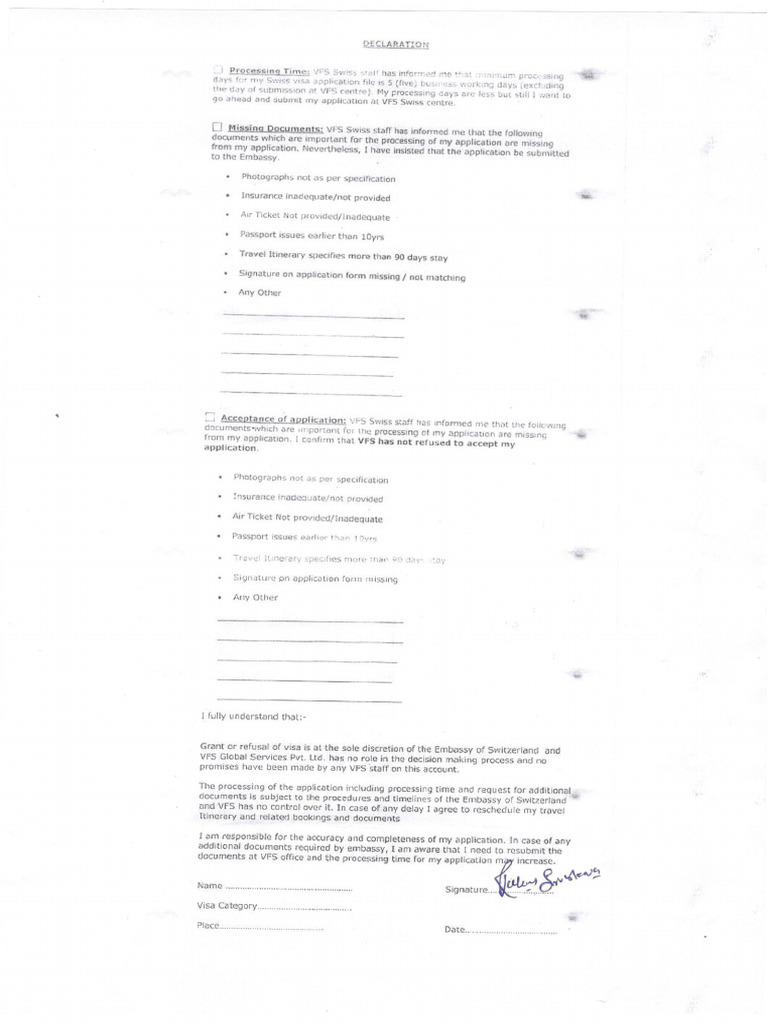 Declaration - Rohan Srivastava | PDF