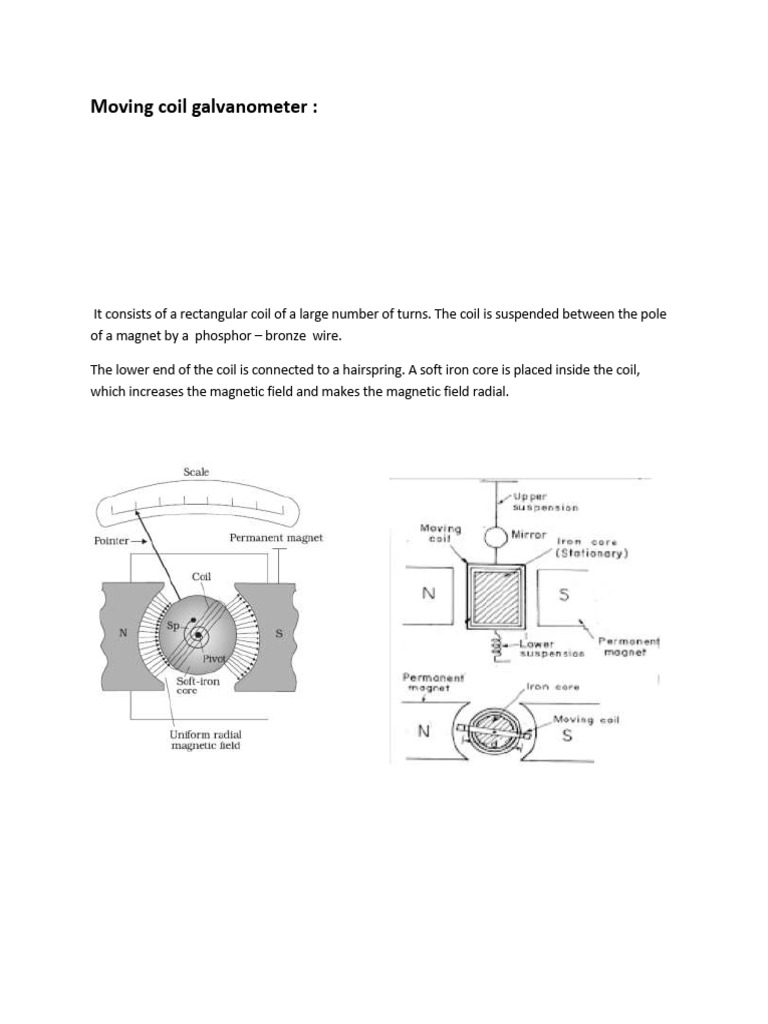 Moving Coil Galvanometer Class 12th | PDF