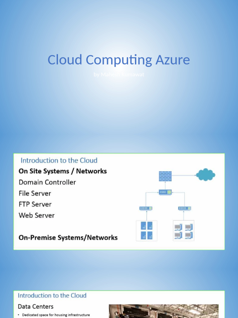 Cloud Computing Azure Technical | PDF
