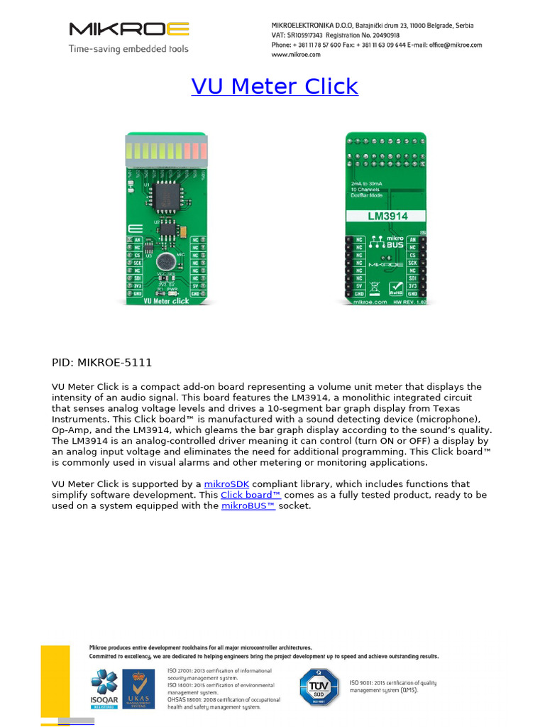 Vu Meter Click | PDF | Analogue Electronics | Operational Amplifier