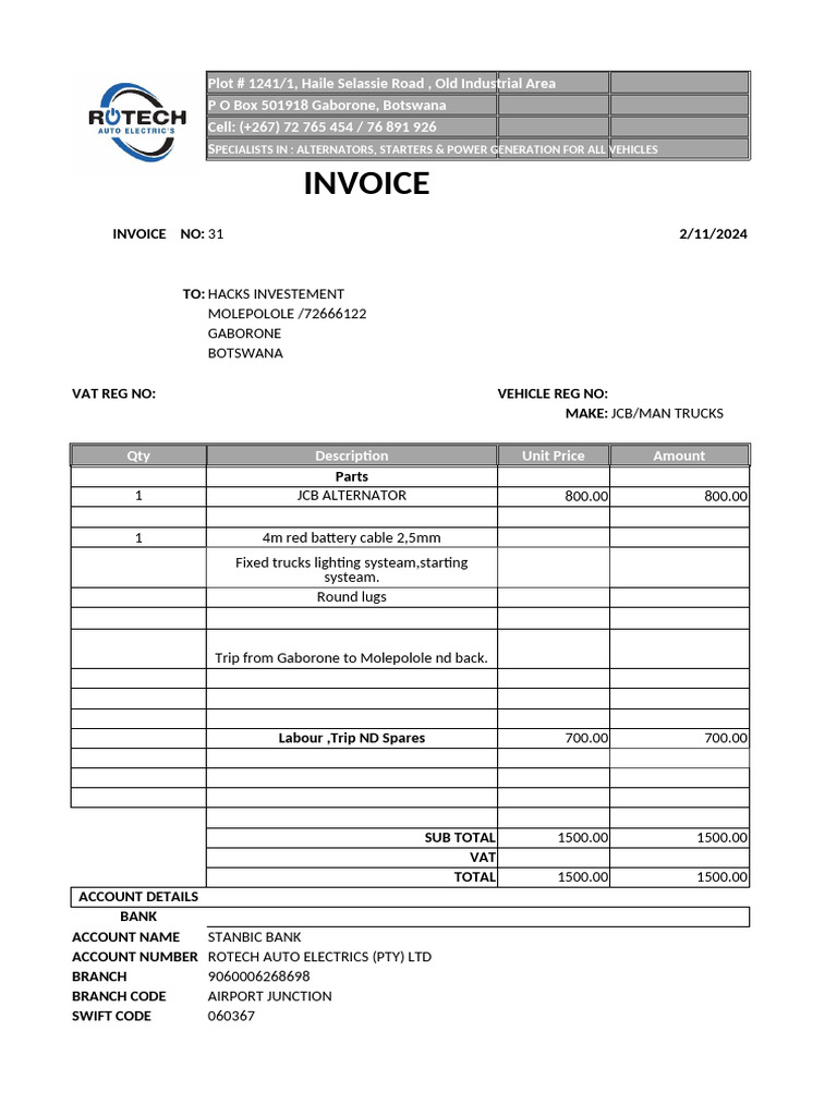 Quotation - Veracitech | PDF