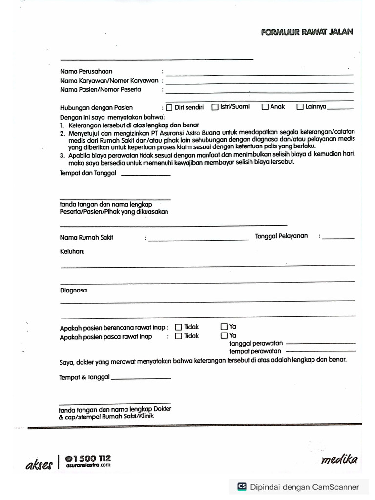 Form Rajal Garda Medika New | PDF