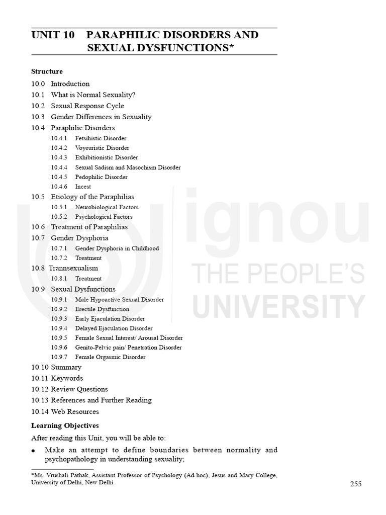 Paraphilic Disorders and Sexual Dysfunctions | PDF | Sadomasochism ...