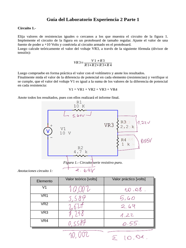 Guía Lab 2 | PDF | Red eléctrica | voltaje