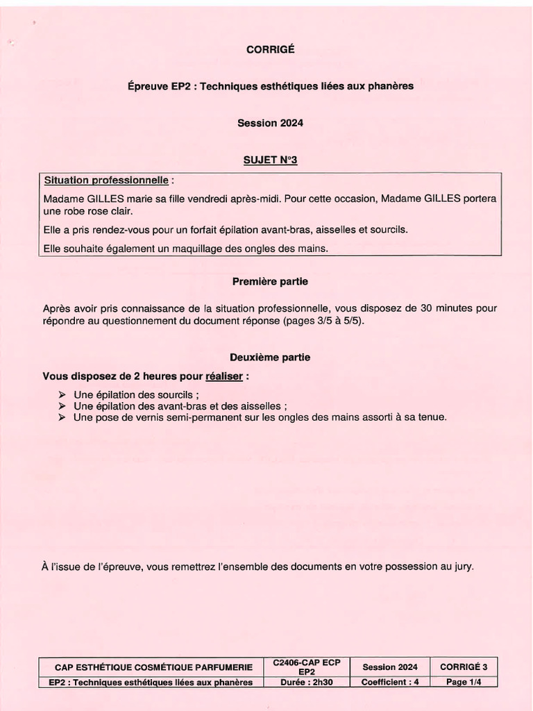 2024 EP2 Corrigé N°3 | PDF