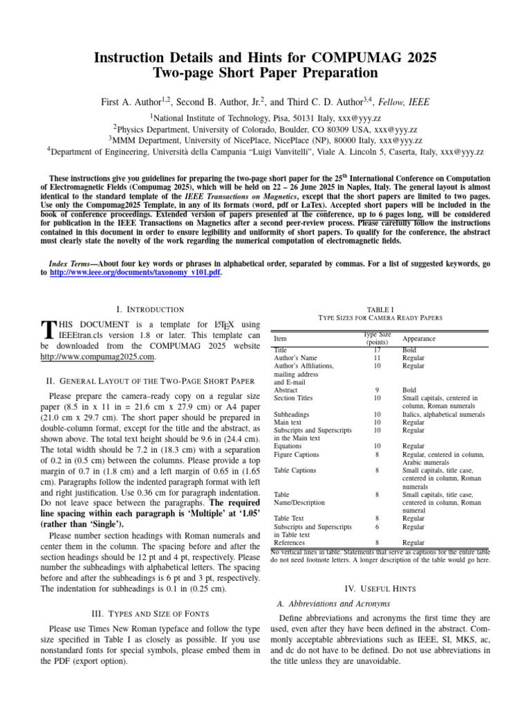 Compumag2025 Digest PDF Template | PDF | Bracket | Typefaces