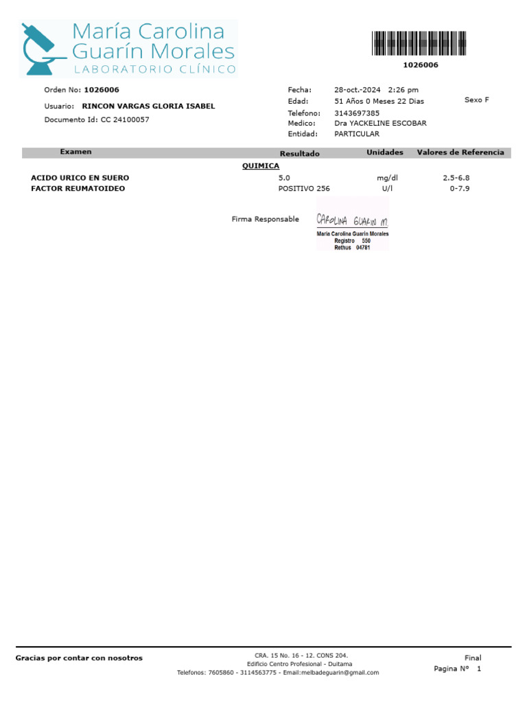 Gloria Isabel Rincon | PDF