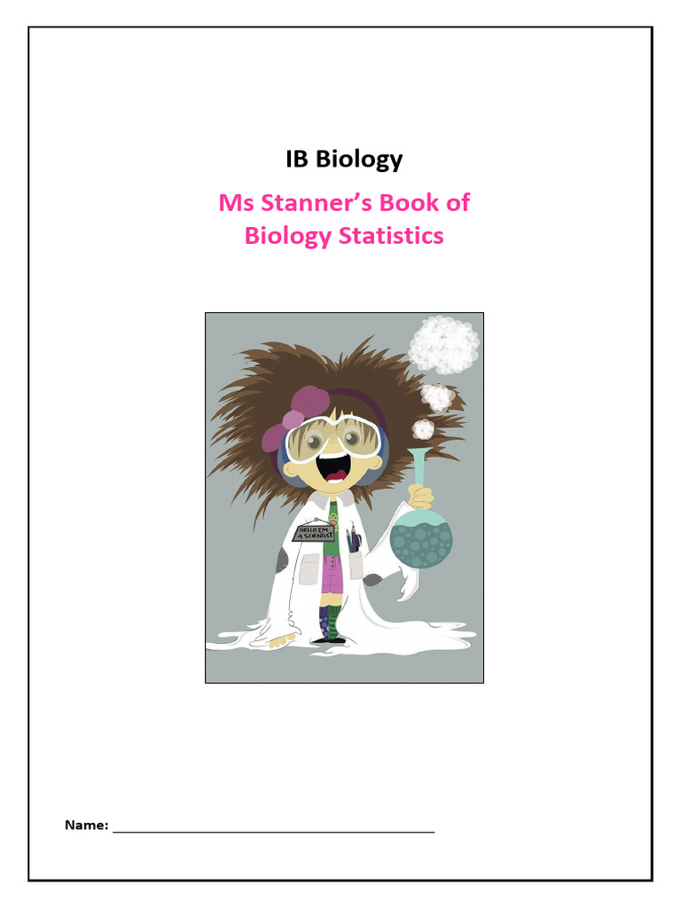 IB Biology Ms Stanners Statistics | PDF | Student's T Test | Statistics