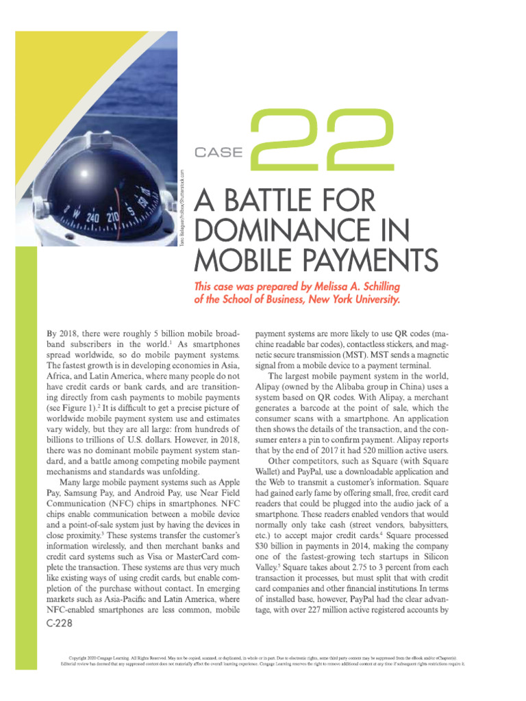 A Battle For Dominance in Mobile Payments - Updated | PDF