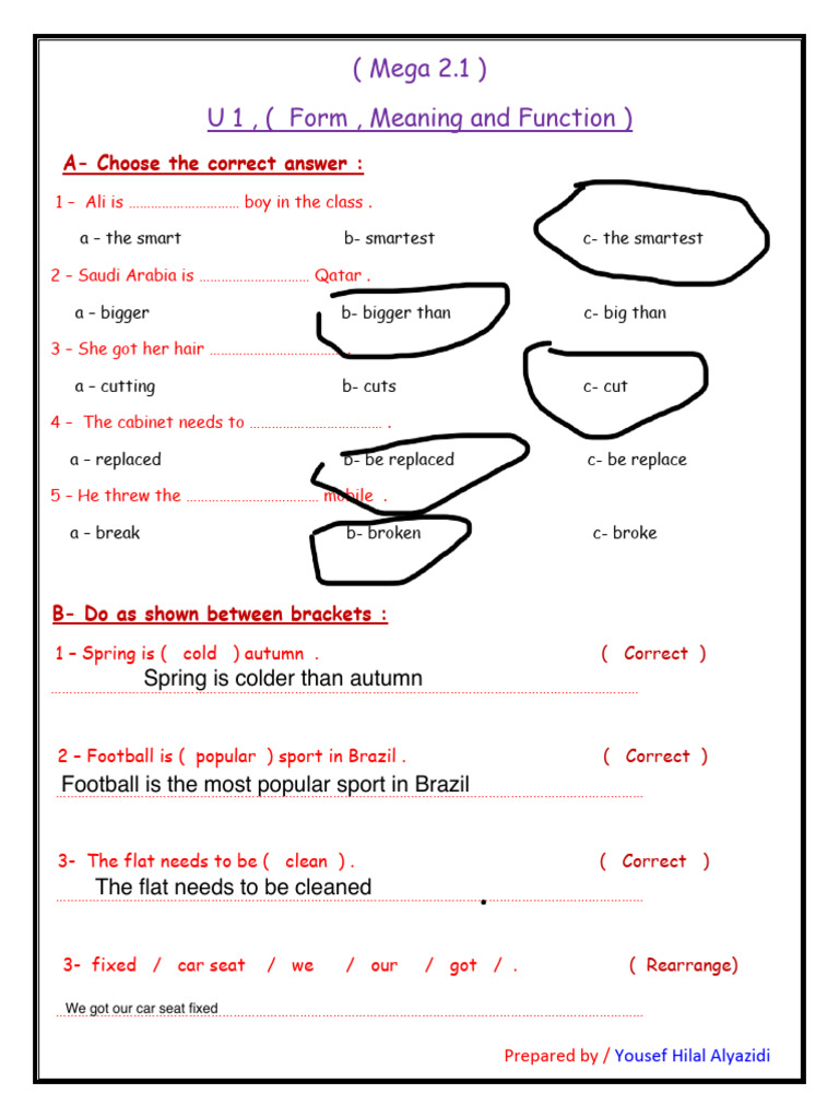 Mega 2.1 U 1 ( Form, Meaning and Function ) | PDF