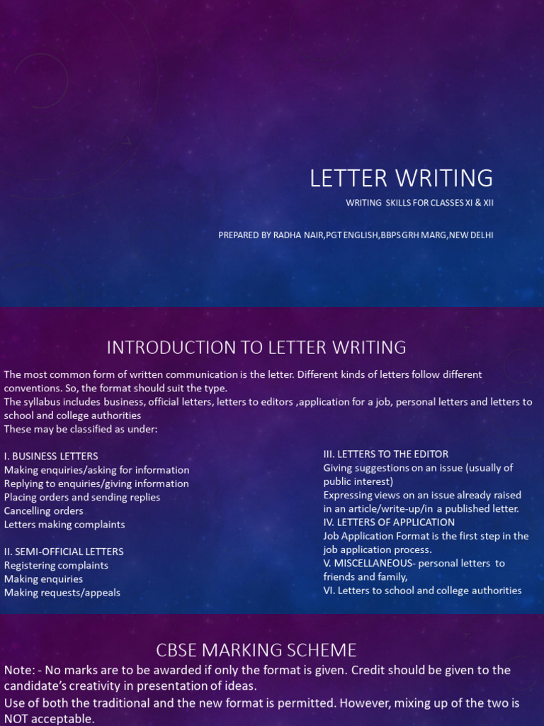 Letter Writing | PDF