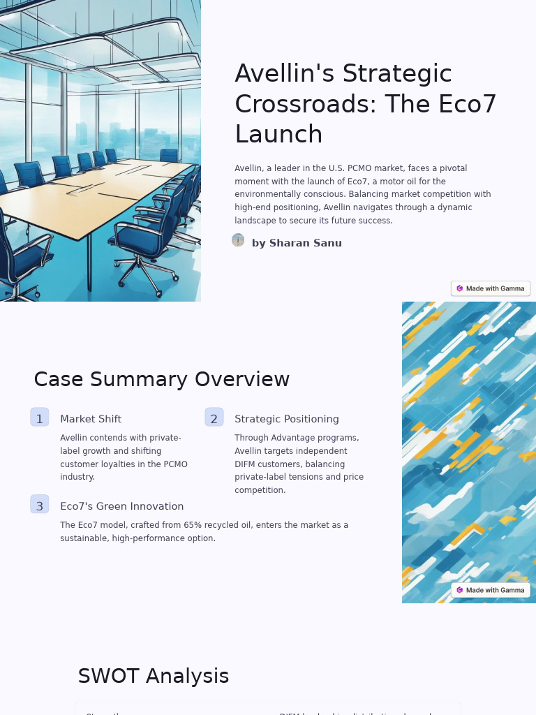 Avellins Strategic Crossroads The Eco7 Launch 2 | PDF | Pricing ...